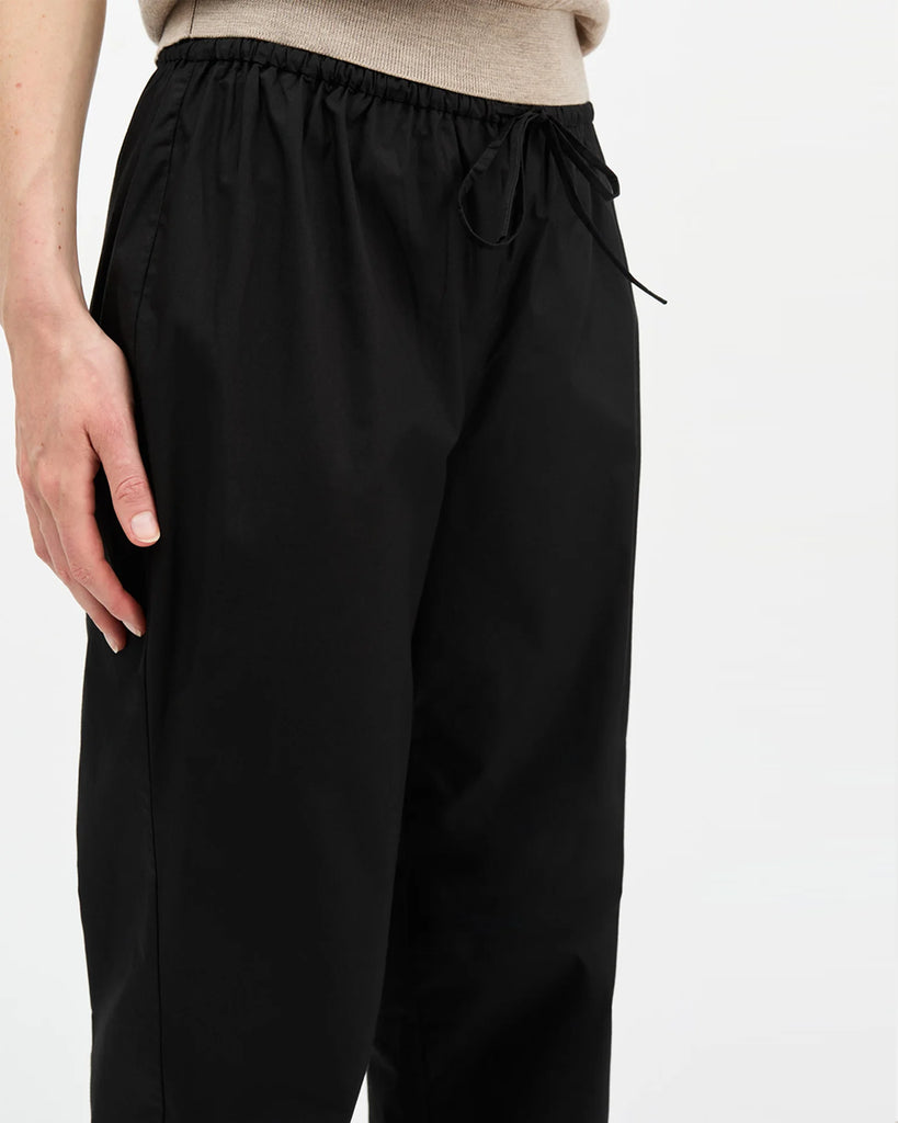 SKALL Addie Black Straight Comfortable Trousers with Elastic Waist ...