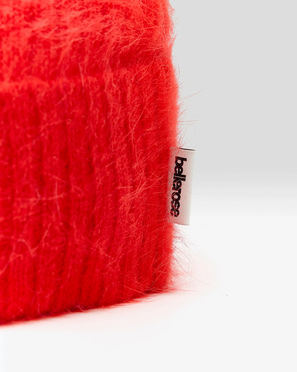 Bellerose Datiz Sanguine Red Classic Angora Beanie – Kyosk.pl