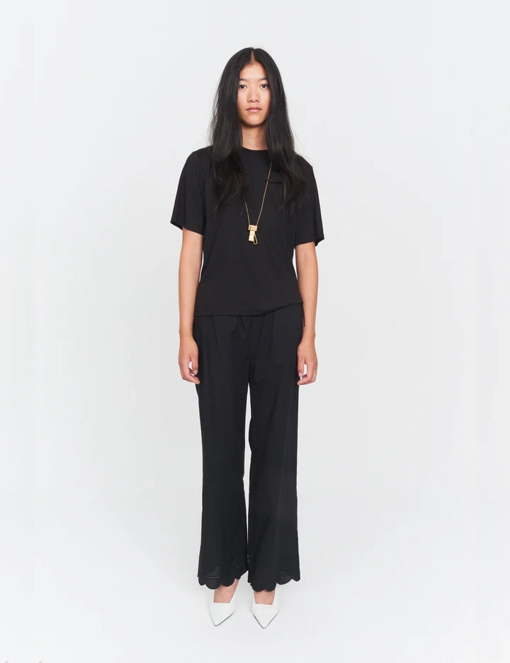 Cotton Thin with Embroidery Kirsten Black The Garment Trousers – Kyosk.pl